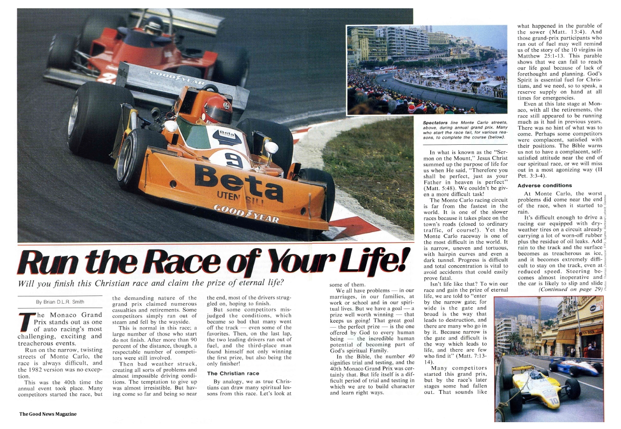 Run the Race of Your Life! – Brian D Smith – Good News Magazine ...