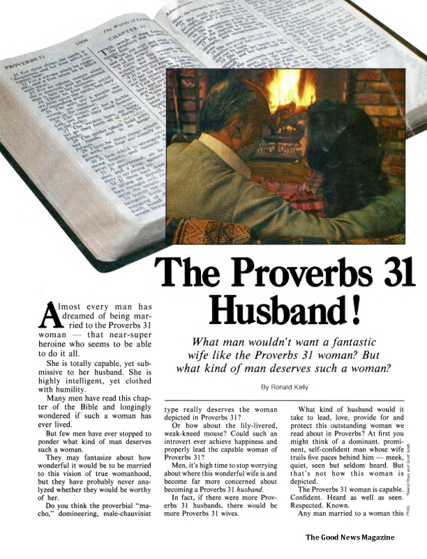 The Proverbs 31 Husband! – Ronald D Kelly – Good News Magazine | Herbert W Armstrong Library