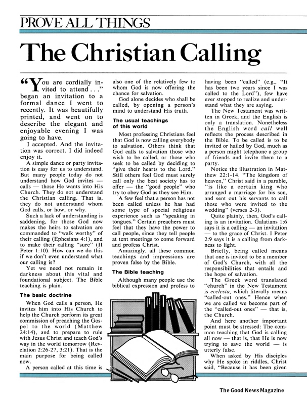 Prove All Things: The Christian Calling – Bernard W Schnippert – Good ...