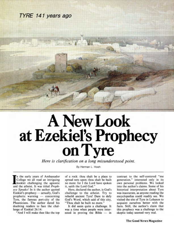A New Look at Ezekiel’s Prophecy on Tyre – Herman L Hoeh – Good News ...