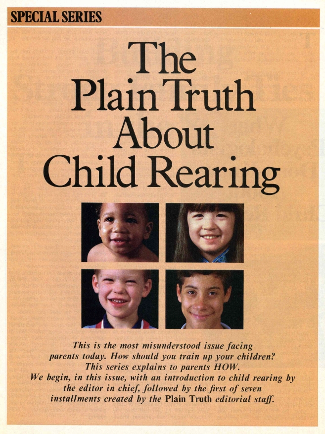 The Plain Truth About Child Rearing – Herbert W Armstrong – Plain Truth ...