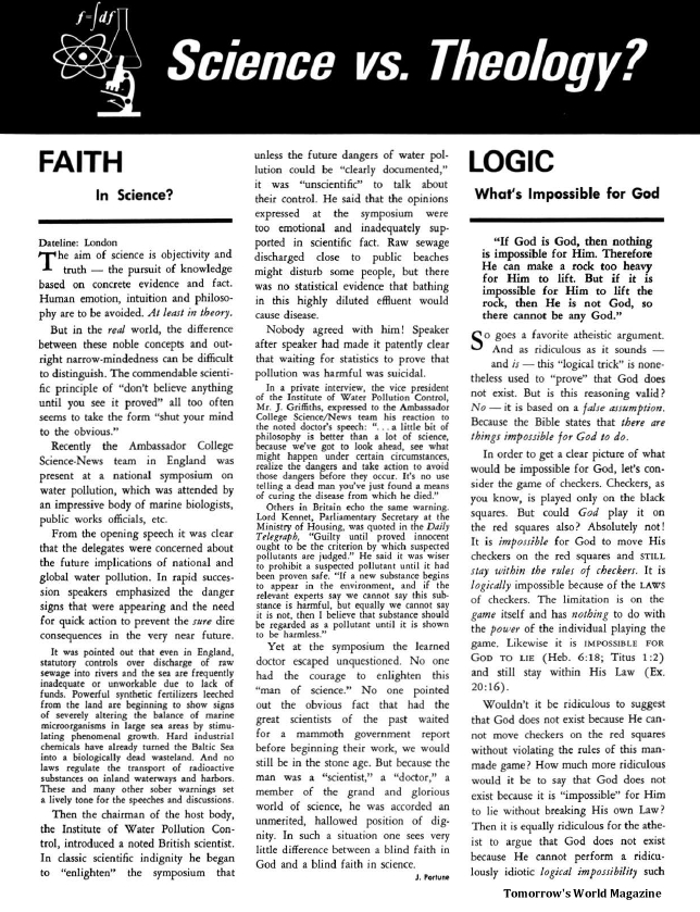 Science vs. Theology? – Faith In Science – John E Portune – Tomorrow’s ...