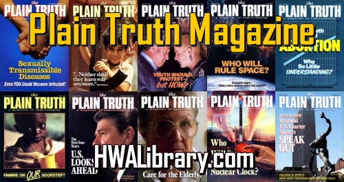 Plain Truth Magazine :: Searchable Library :: Worldwide Church of God