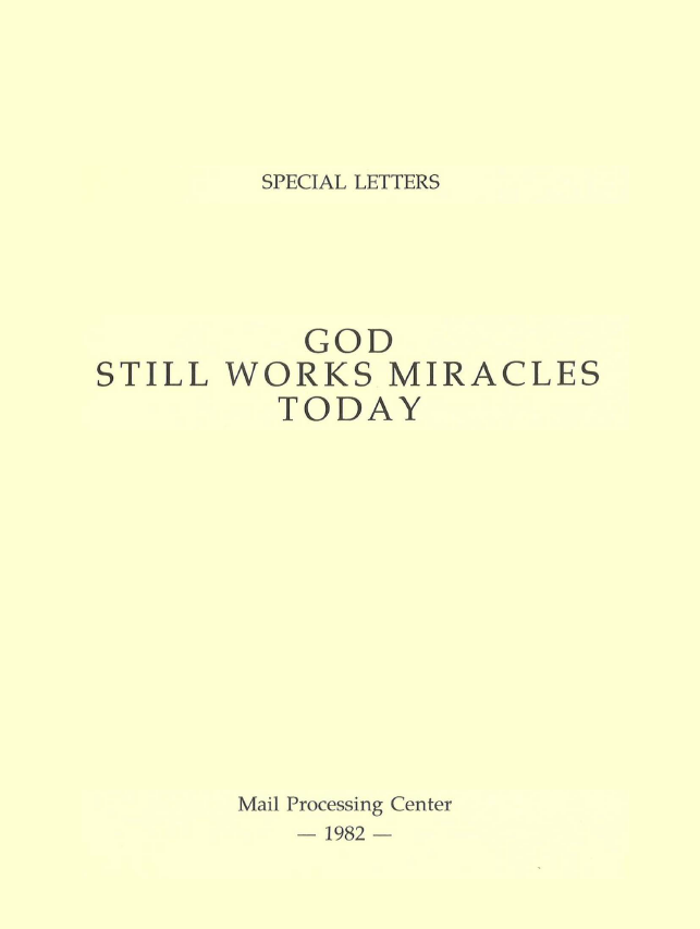 God Still Works Miracles Today – Worldwide Church of God – Reference ...