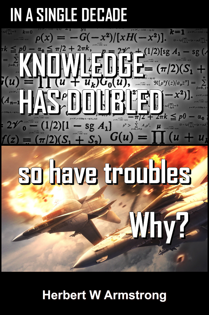 IN A SINGLE DECADE KNOWLEDGE HAS DOUBLED – so have troubles – Why ...